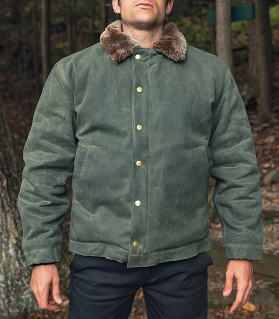 The Deck Jacket- Olive – Heat Straps USA