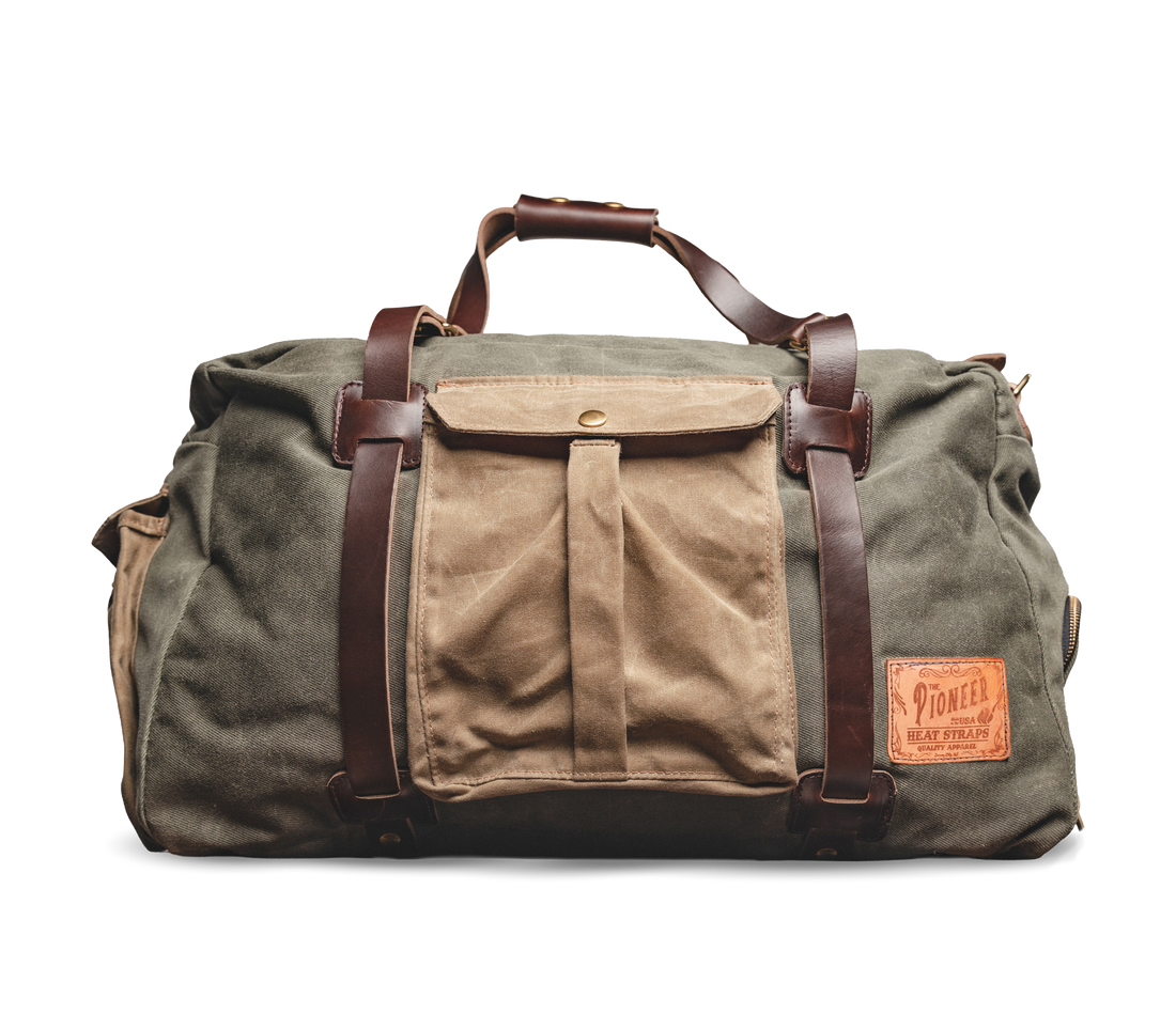 The Pioneer Duffle - Medium - Olive – Heat Straps USA