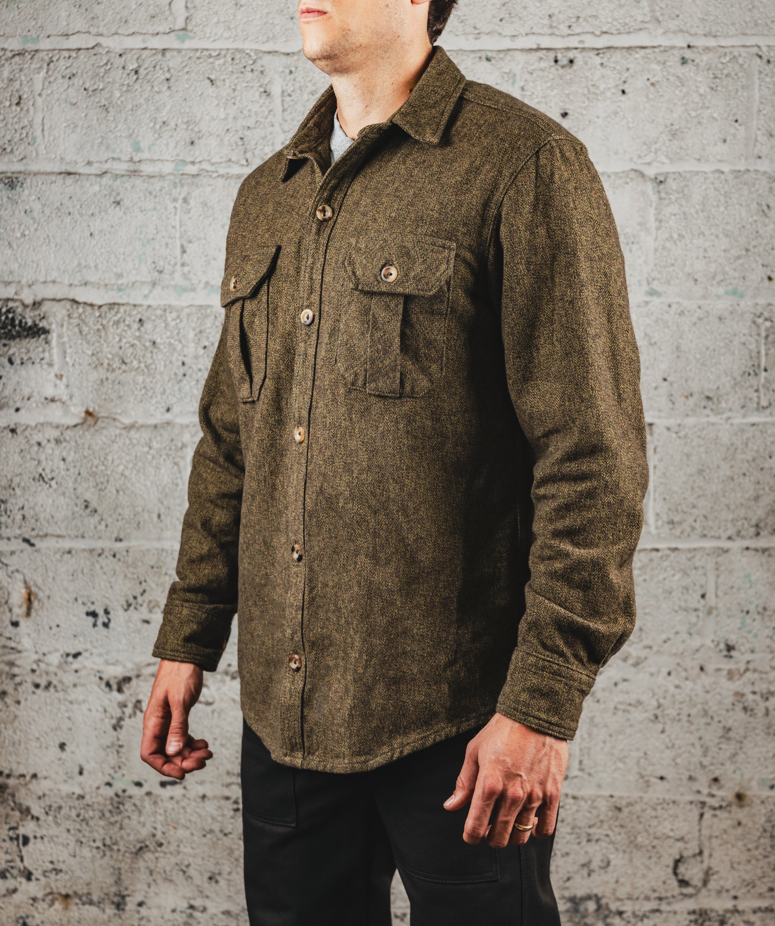 The Flannel- Olive – Heat Straps USA